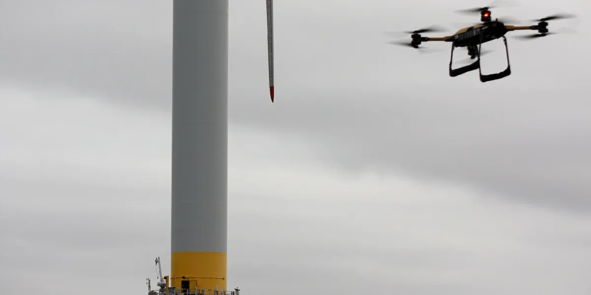 World-first claimed as big drones help Orsted with offshore wind heavy ...