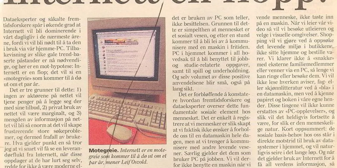 Leif Osvold i 1996, og nå Jonas R. Kunst? | DN