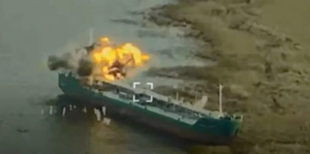 Ukraine blows up grounded Russian tanker ‘used as control centre’