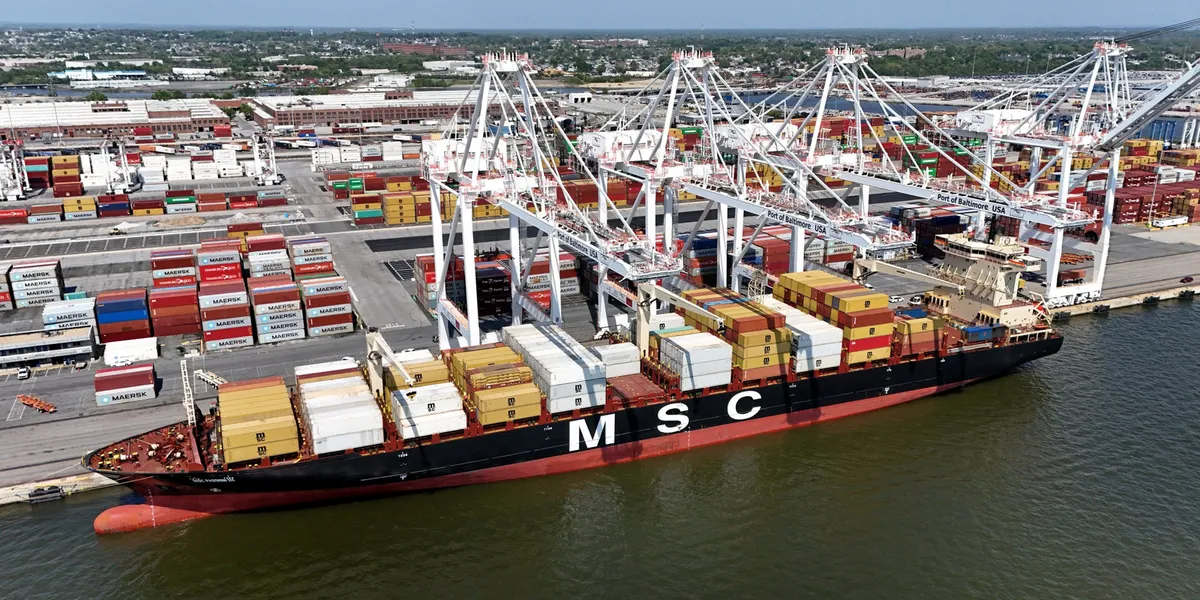 Channel closes after first container ship arrives at port of Baltimore